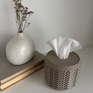 Modern Tissue Box Cover | 3D Printed Round Tissue Pod E.1 - TWILL ...