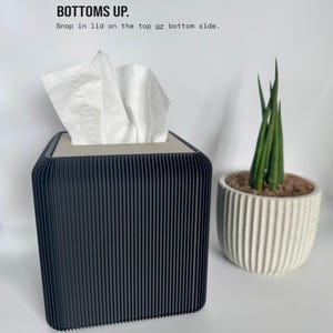 Modern Ribbed Tissue Box Cover Rc.1 | Fits Standard Cube Box ...