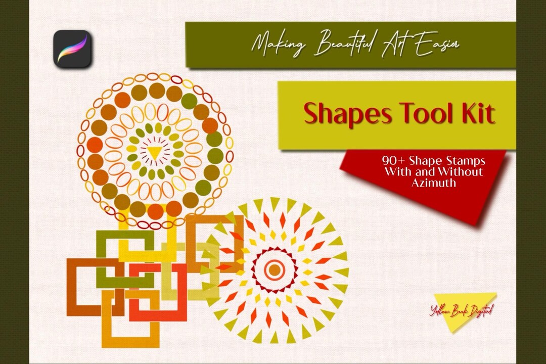 Procreate Brushes, Procreate Shape Brushes, Shape Stamps, Procreate ...