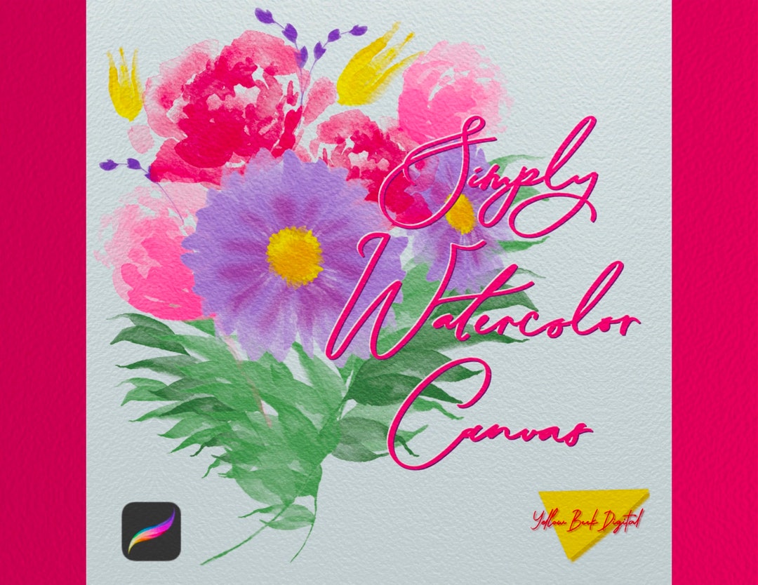 Simply Watercolor Canvas for Procreate, Textured Paper, Textured ...