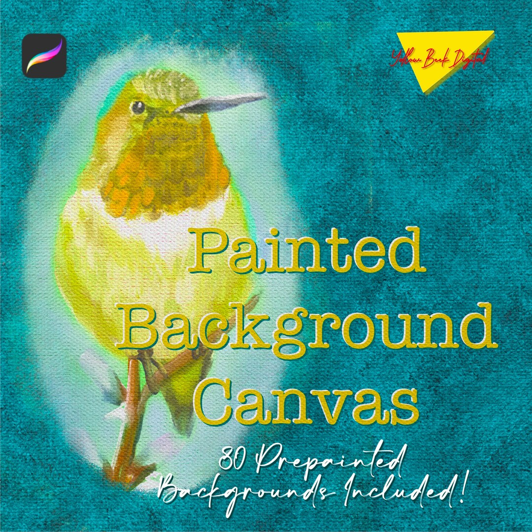 Painted Background Canvas for Procreate, Pre Painted Textured, Textured ...