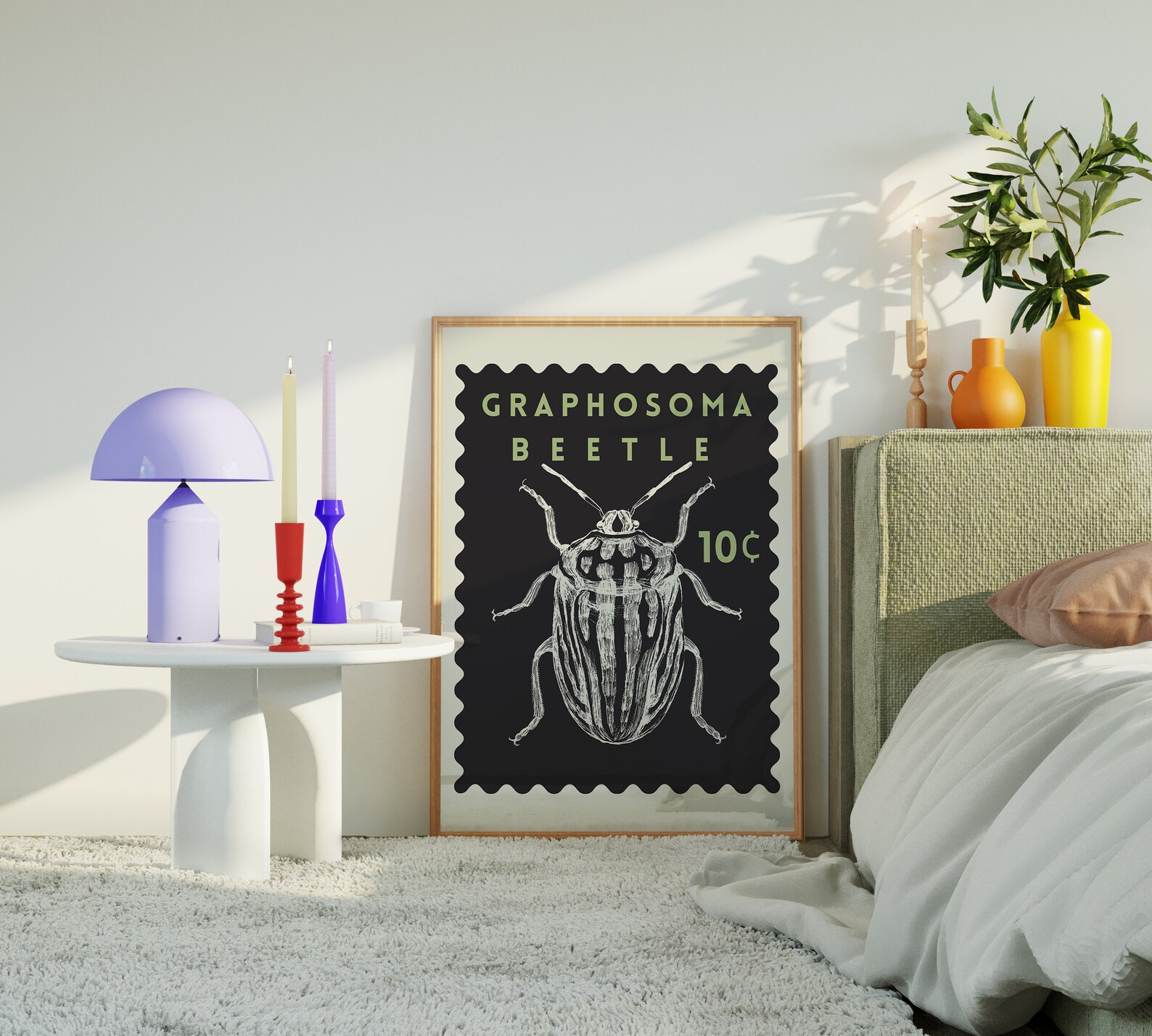 Stamp Art Set of 6 Dark Maximalist Prints Maximalism Decor Botanical ...