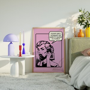 Comic Girl Print, Sassy Poster, College Dorm Decor, Trendy Prints ...