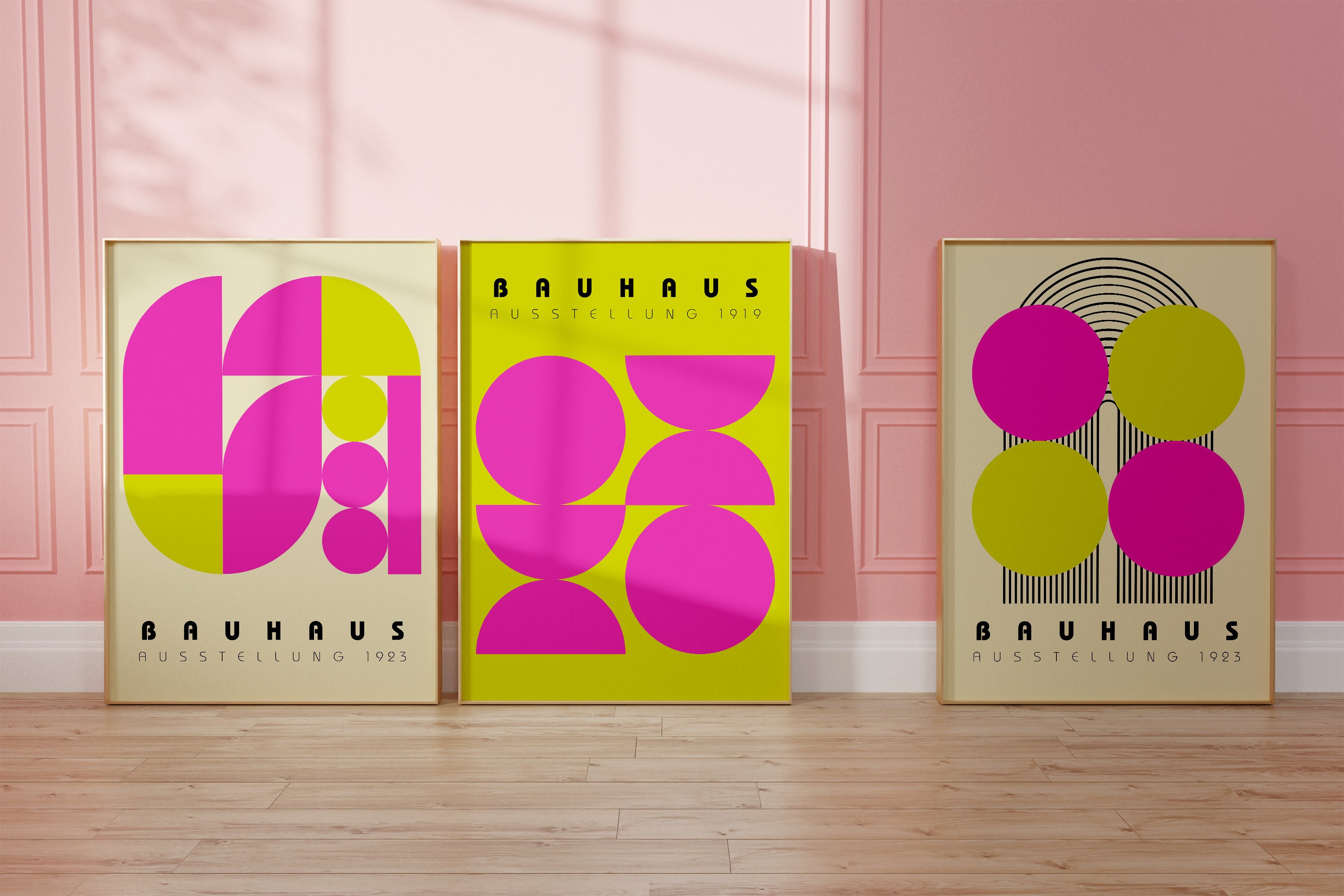Neon Bauhaus Prints - Set of 3 - Maximalism Decor - Eclectic Gallery ...