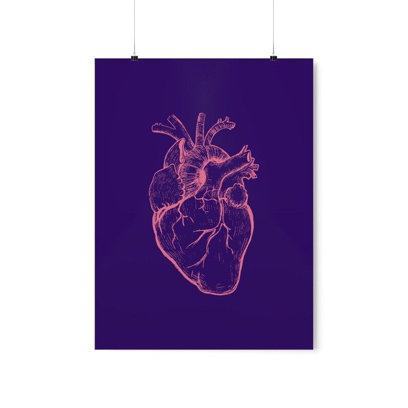 Human Anatomy Poster Anatomy Art Print Heart Collage - Etsy