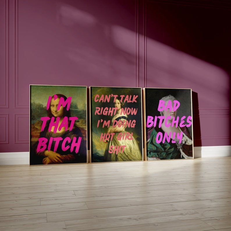 Altered Portrait Art Poster Set of 12 Maximalist (Instant Download) - Etsy