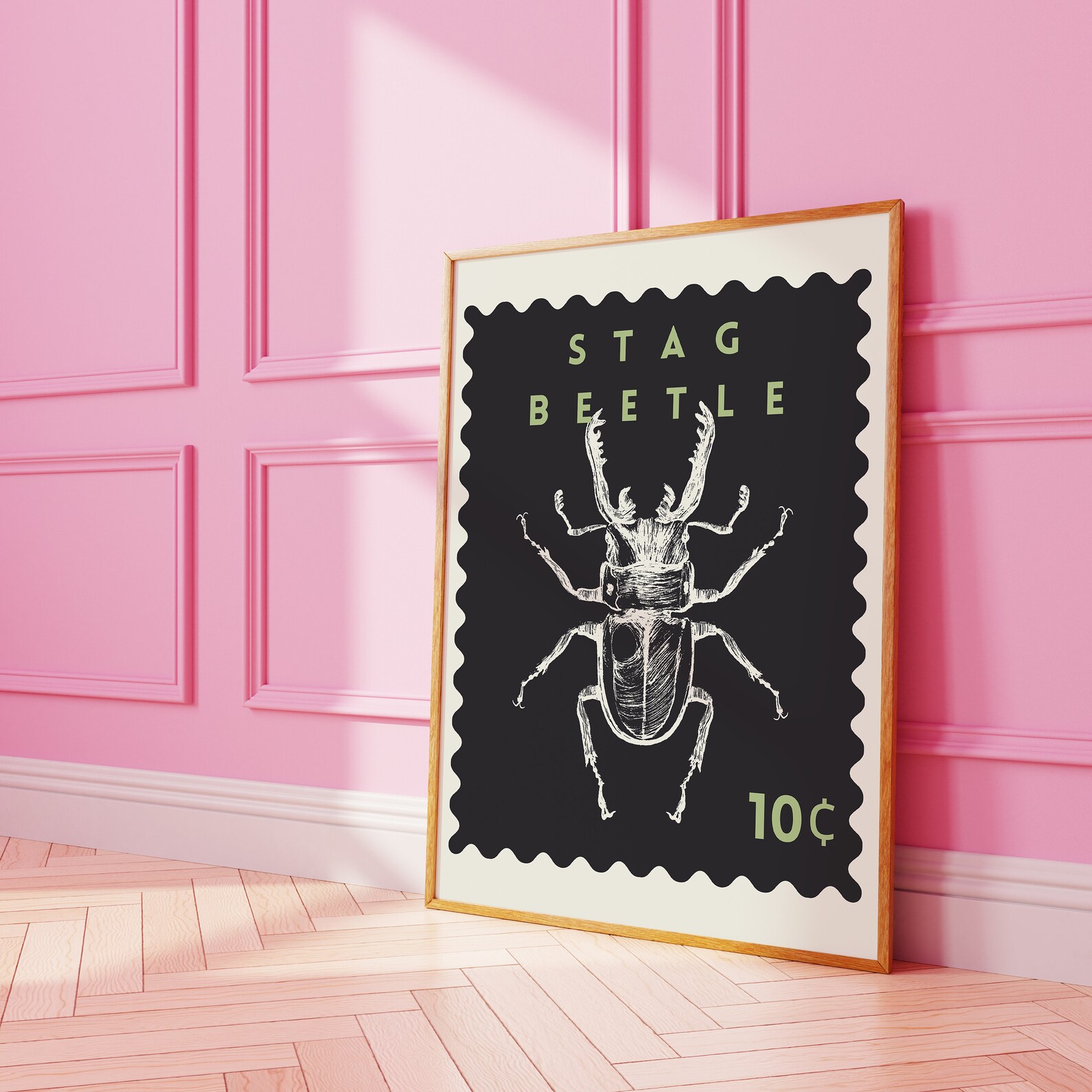 Stamp Art Set of 6 Dark Maximalist Prints Maximalism Decor Botanical ...