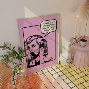 Comic Girl Print, Sassy Poster, College Dorm Decor, Trendy Prints ...