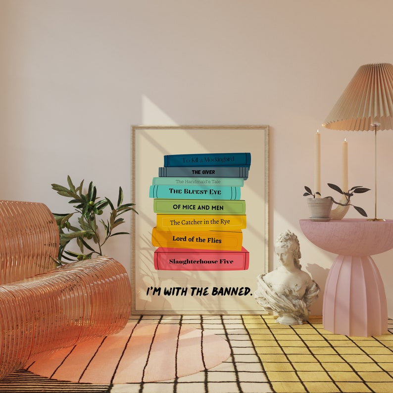 I'm With the Banned Banned Books Poster I Read Banned Books Classroom ...