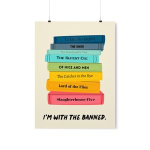 I'm With the Banned Banned Books Poster I Read Banned - Etsy