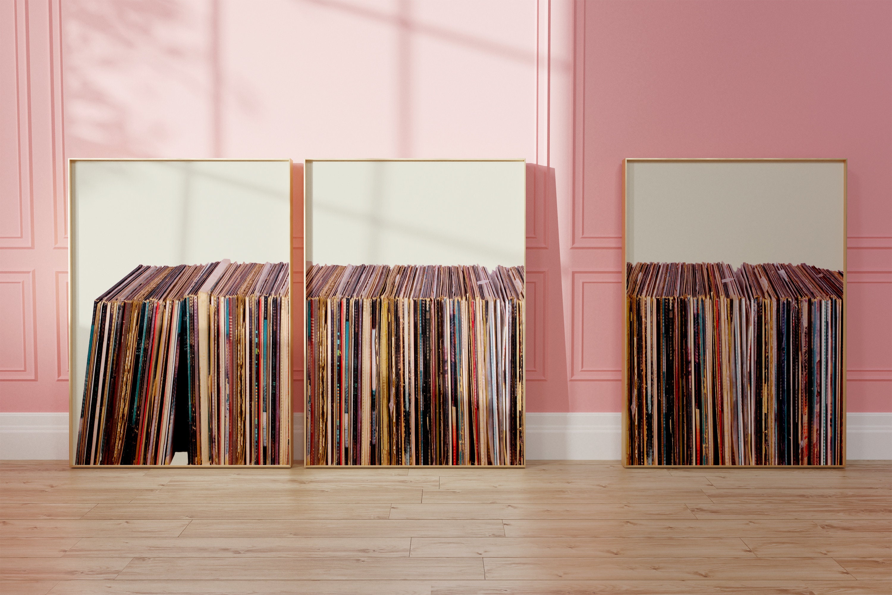 Vinyl Record Art Prints Set of 6 Music Wall Posters Records Shelf ...