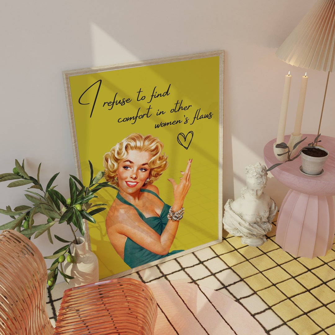 Feminist Art Print, Retro Wall Art, Girly Prints, Trendy Posters ...