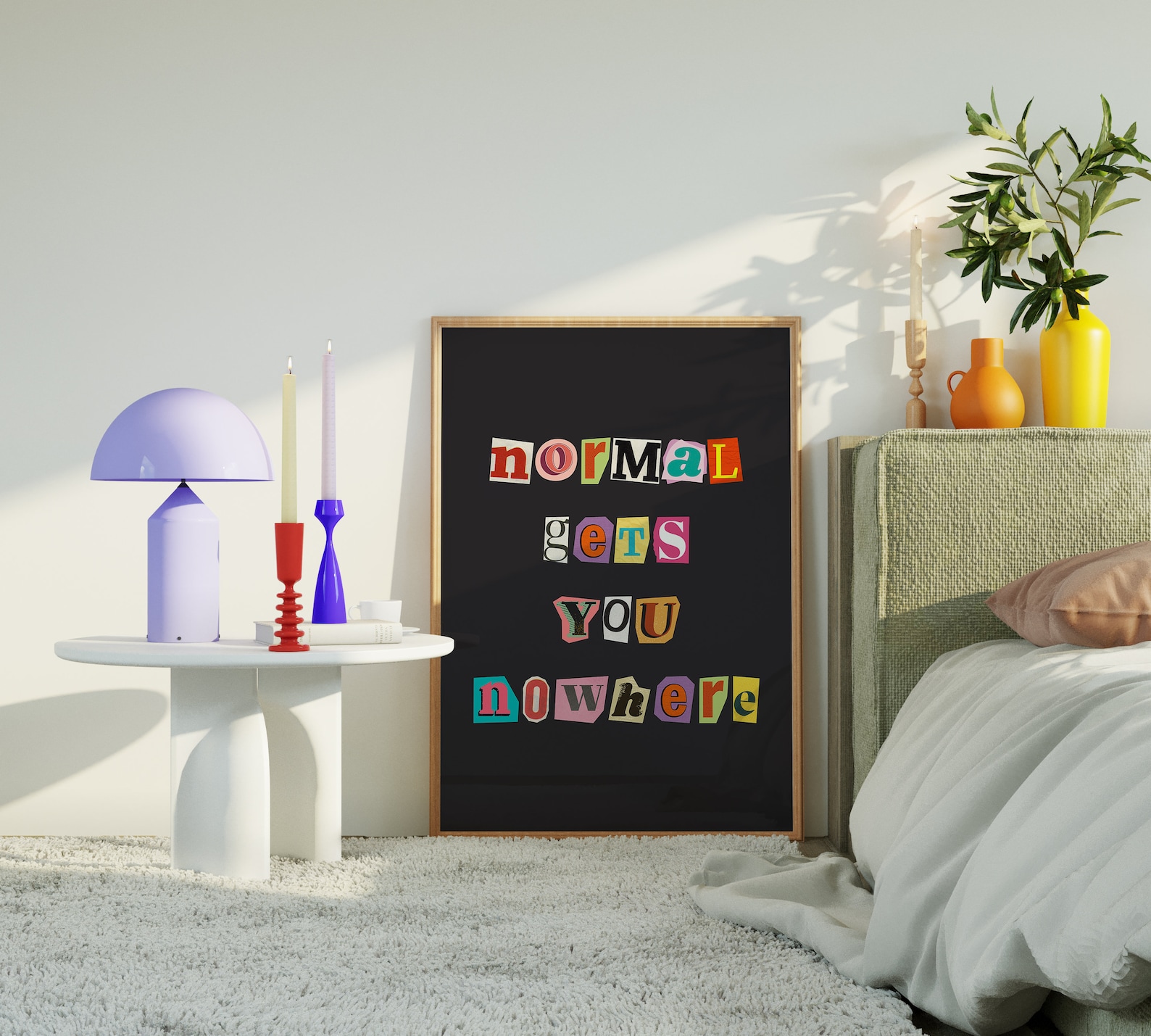 Normal Get You Nowhere Print, Ransom Note Art, Girly Posters, Cute Room ...