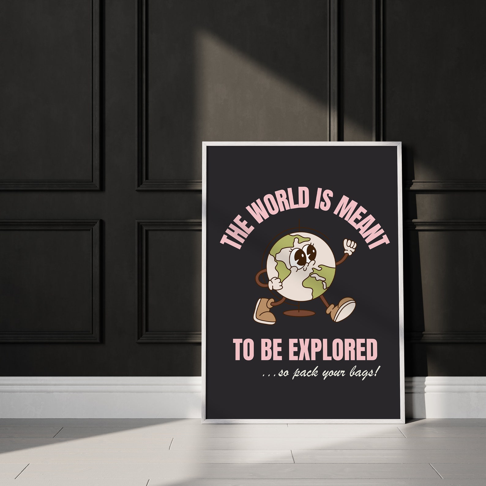 Retro Cartoon Print, Classroom Decor, Geography Prints, Inspirational ...