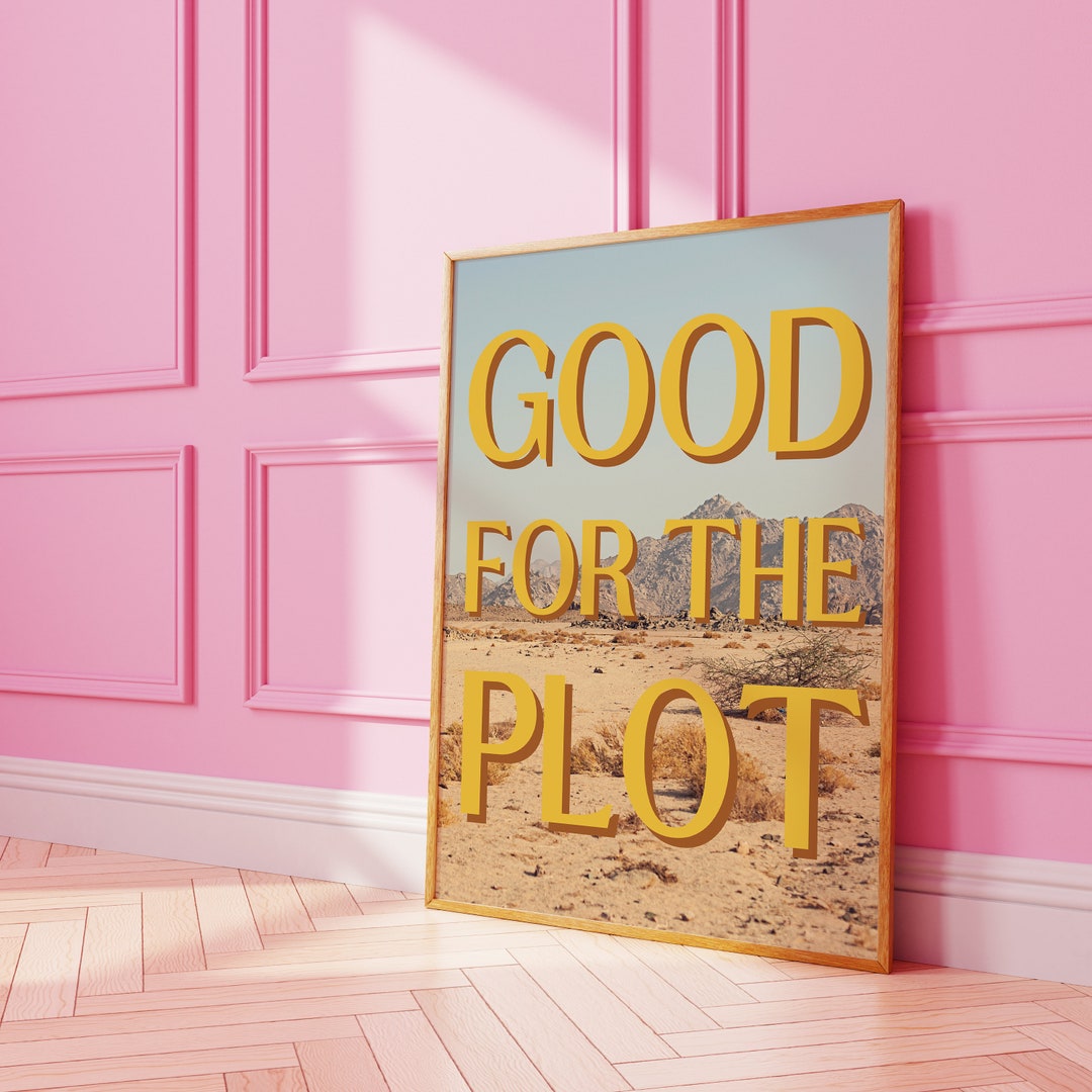 Good for the Plot Print, Typography Art, 70s Art Prints, Western Room ...