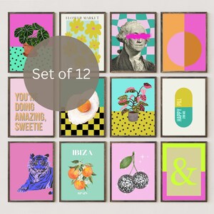 Eclectic Maximalist Gallery Wall Set - Colorful Maximalism Decor ...