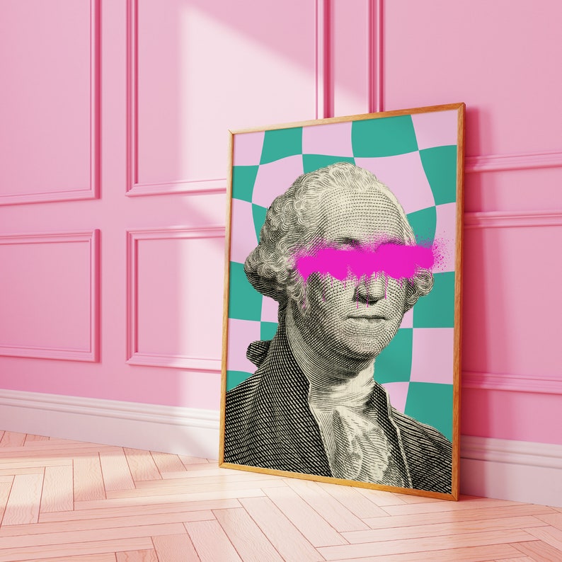 Altered Neon Portrait Art Set of 3 Eclectic Gallery Wall - Etsy