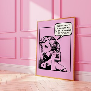 Comic Girl Print, Sassy Poster, College Dorm Decor, Trendy Prints ...