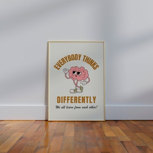 Classroom Print, Inspirational Poster, Typography Art, Vintage Cartoon ...