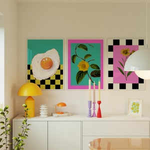 Colorful Bold Maximalist Prints - Set of 6 - Maximalism Decor ...