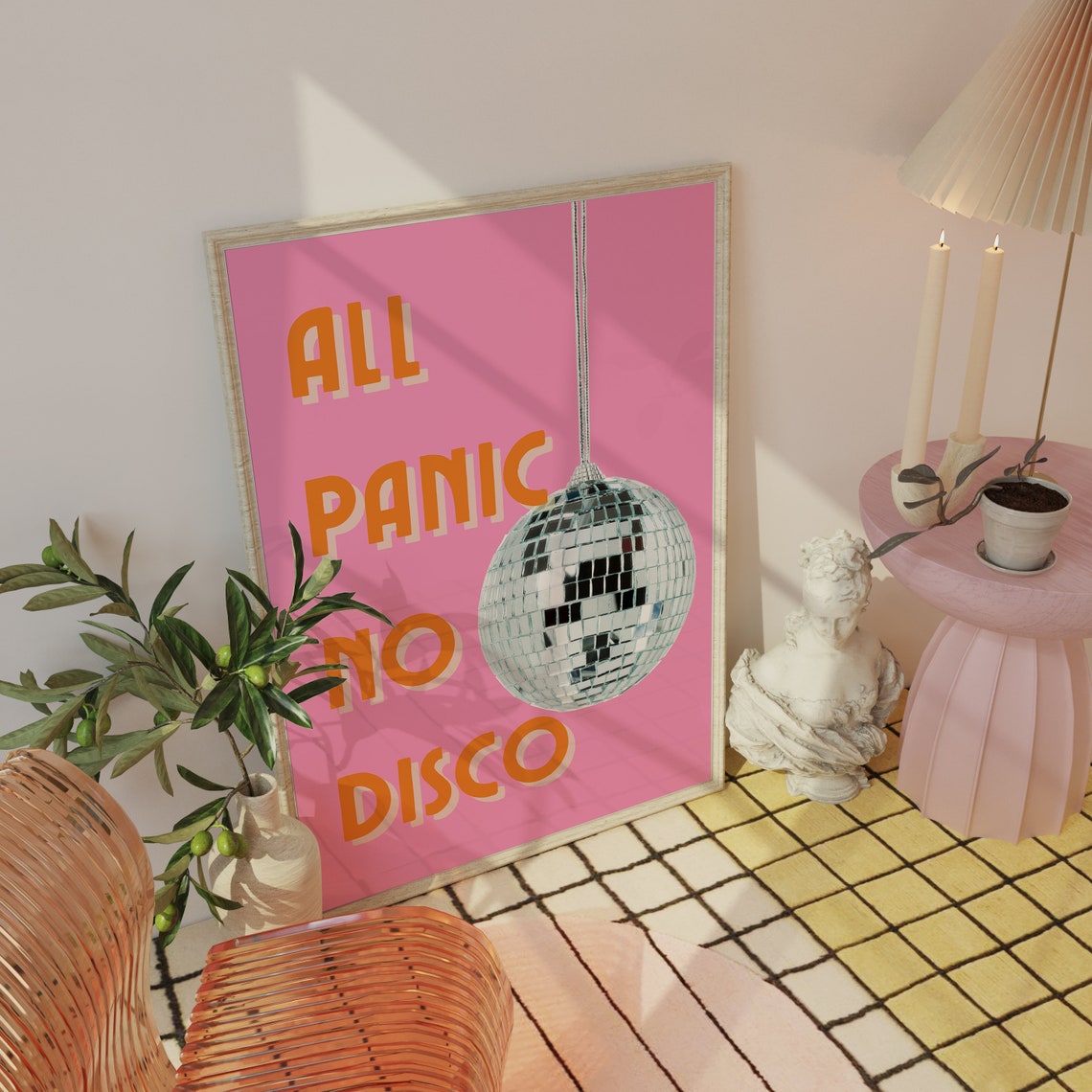 All Panic No Disco Maximalism Decor Typography Art Disco Cowgirl Girly ...
