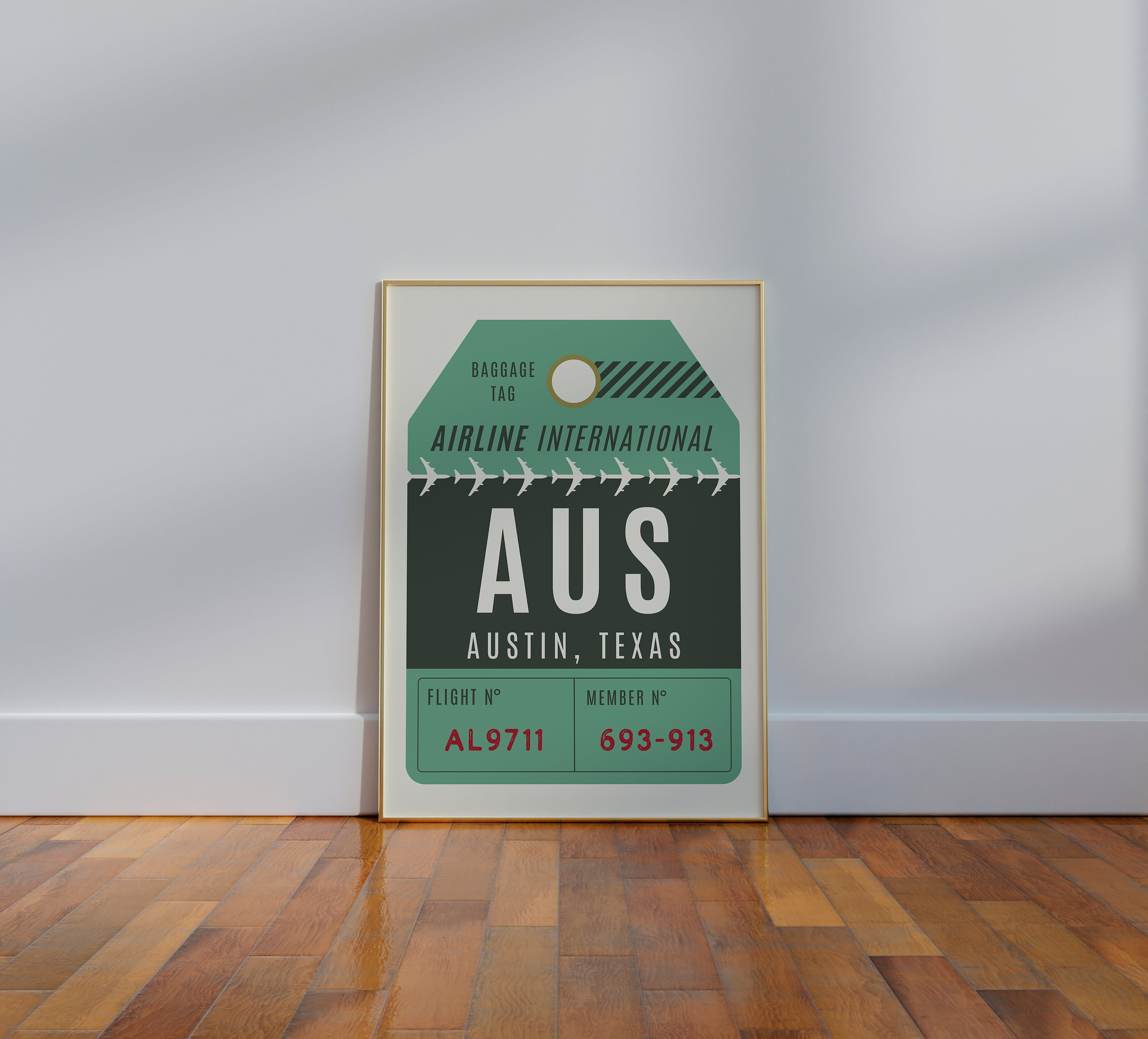 Austin Texas Print, Vintage Luggage Tag Poster, City Wall Art, Trendy ...