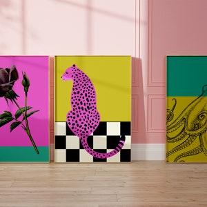 Colorful Bold Maximalist Prints - Set of 6 - Maximalism Decor ...