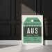Austin Texas Print, Vintage Luggage Tag Poster, City Wall Art, Trendy ...
