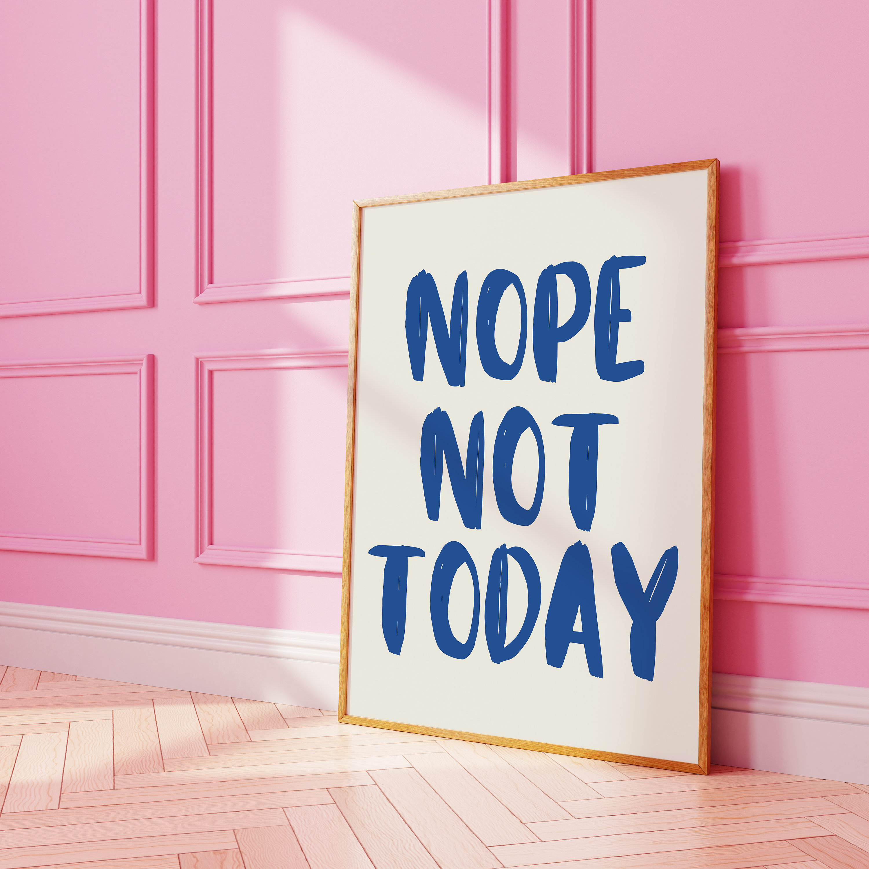 Nope Not Today Print, lustige Typografie, freche Wandkunst, freches ...