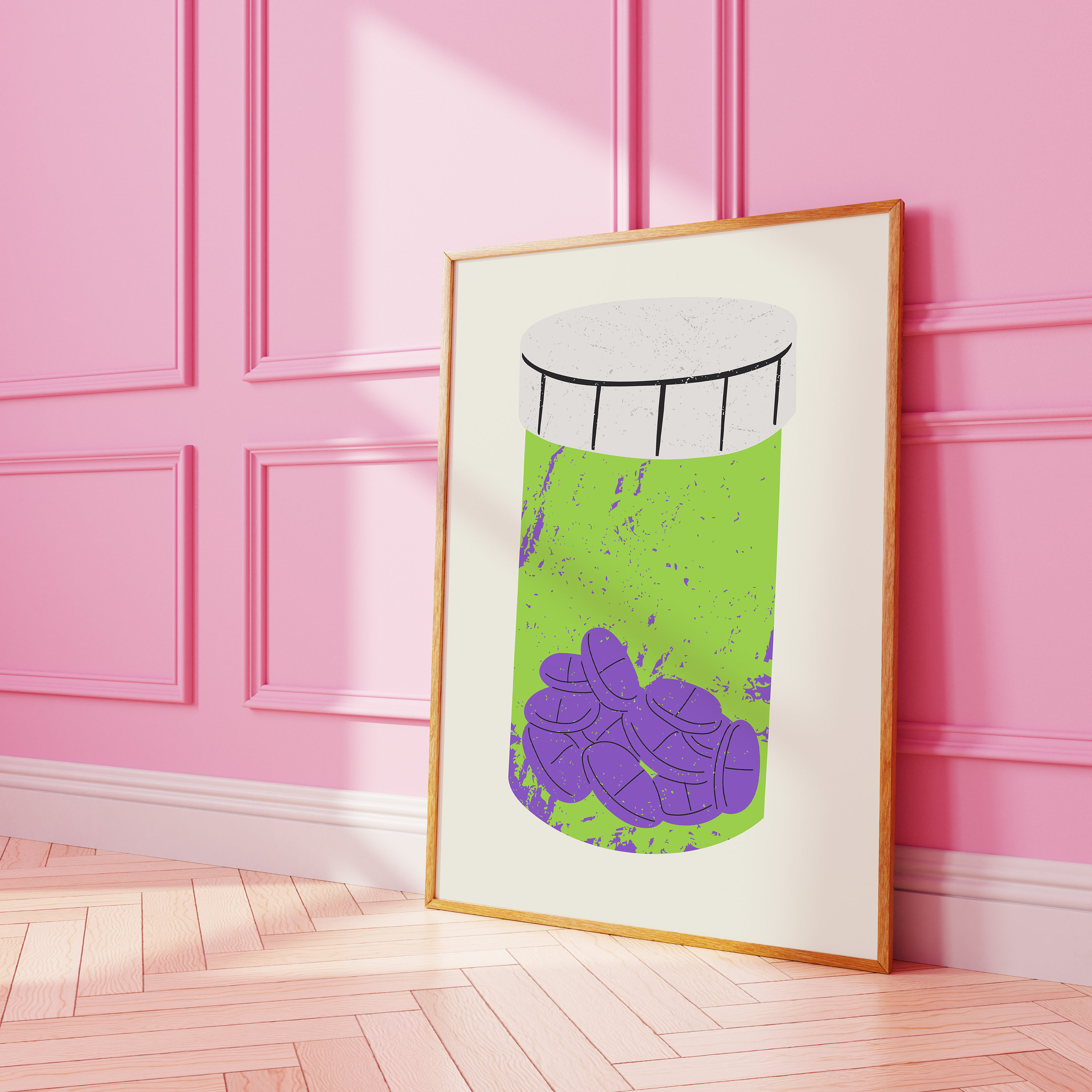 Andy Warhol Style Pop Art - Pill Art - Set of 6 - Maximalism Decor ...