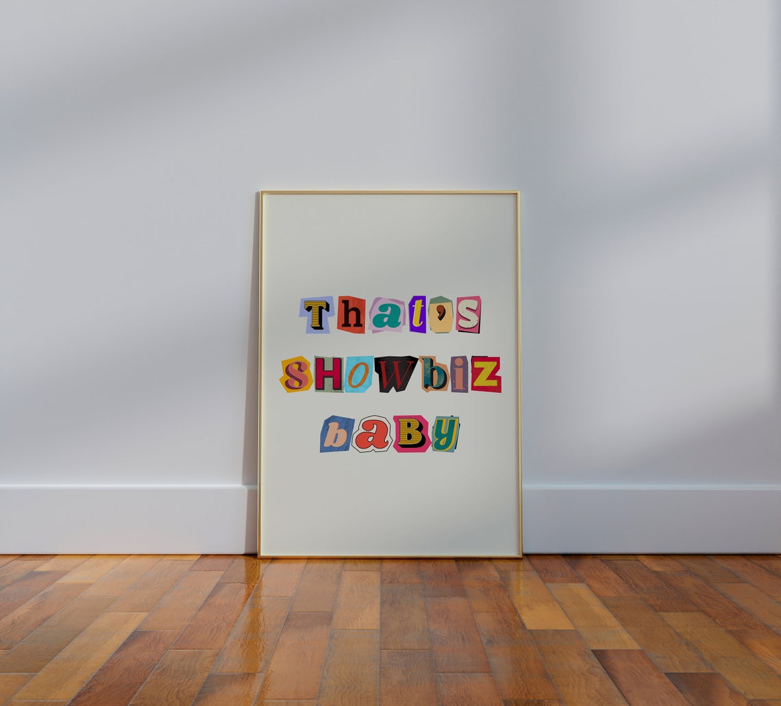 That's Showbiz Baby Print Ransom Note Art Scrapbook - Etsy