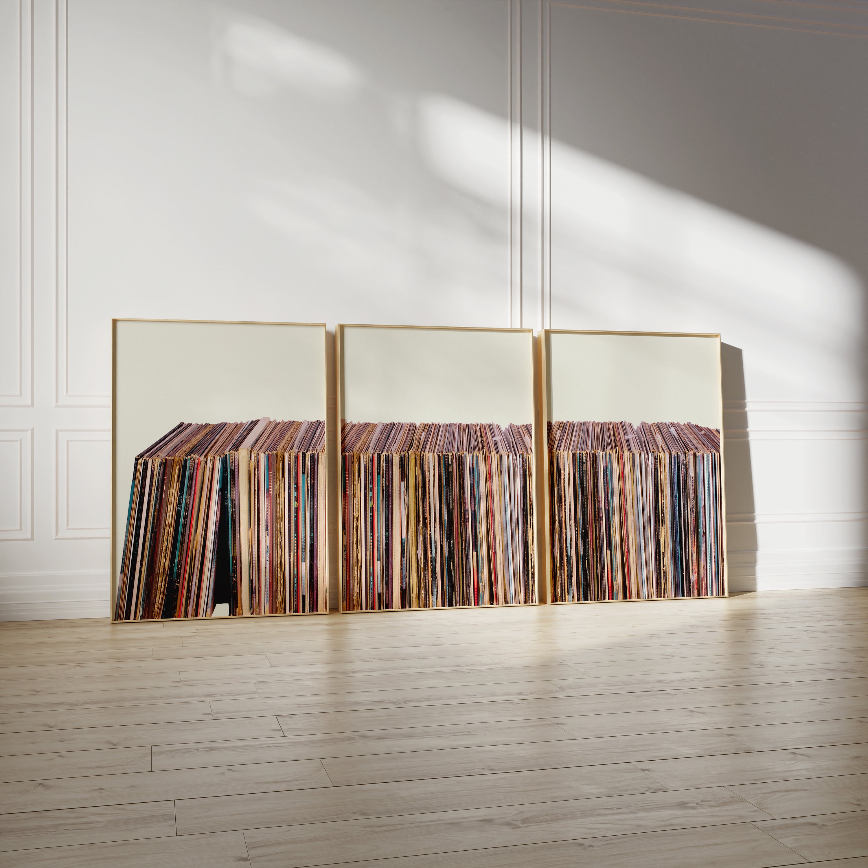 Vinyl Record Art Prints Set of 6 Music Wall Posters Records Shelf ...