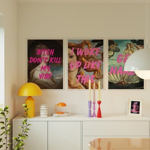 Altered Portrait Art Poster - Set of 12 - Maximalist Decor - Remade ...