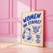 Women on Strike Poster, Retro Feminist Print, Eclectic Gallery Wall ...