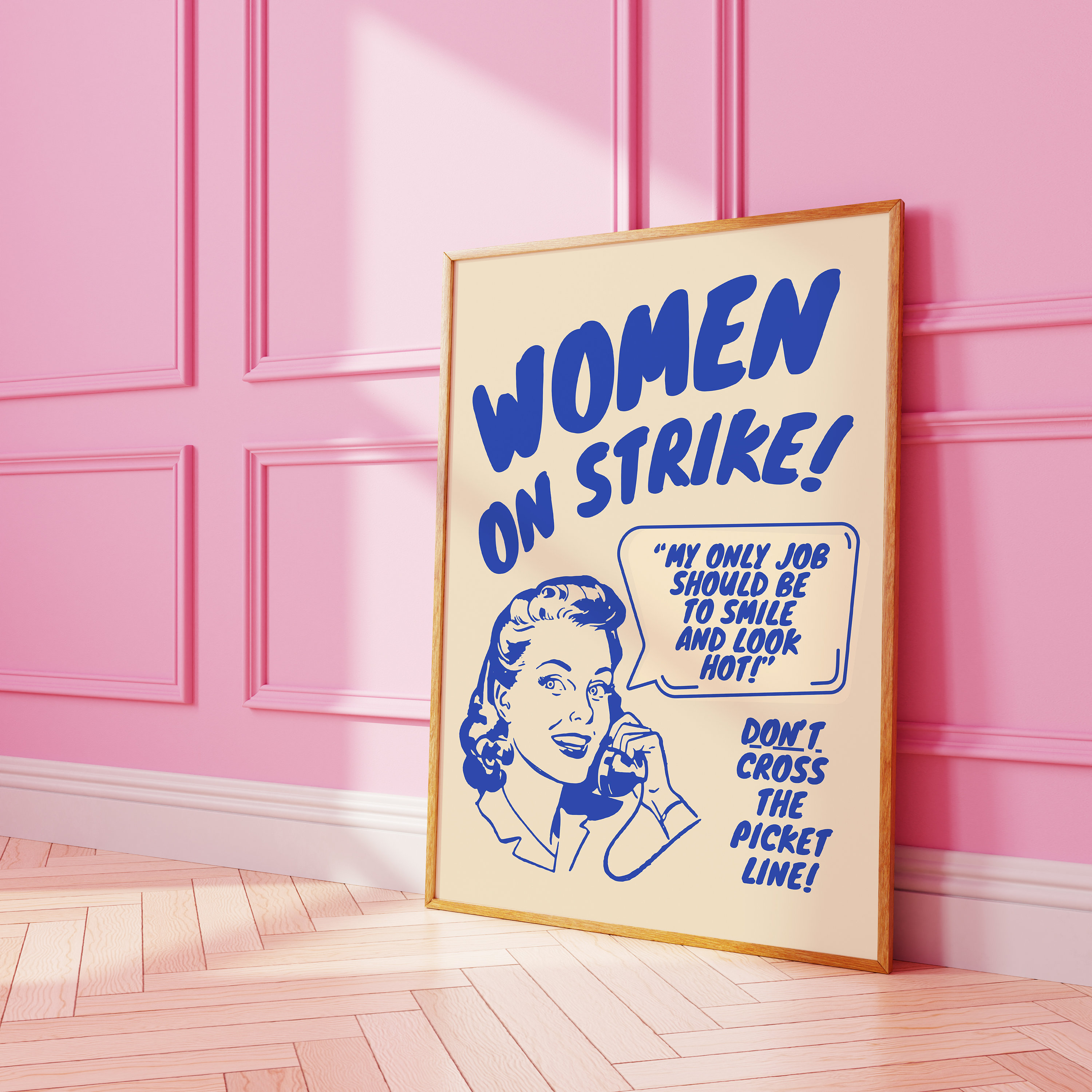 Women on Strike Poster, Retro Feminist Print, Eclectic Gallery Wall ...