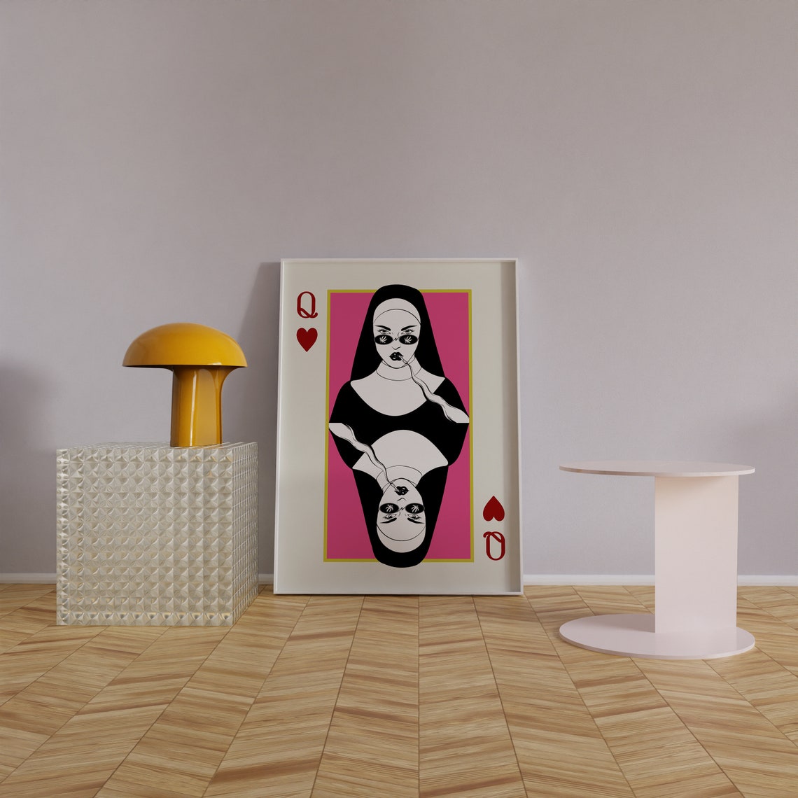 420 Wall Art, Queen of Hearts, Pink Prints, Girly Apartment, College ...