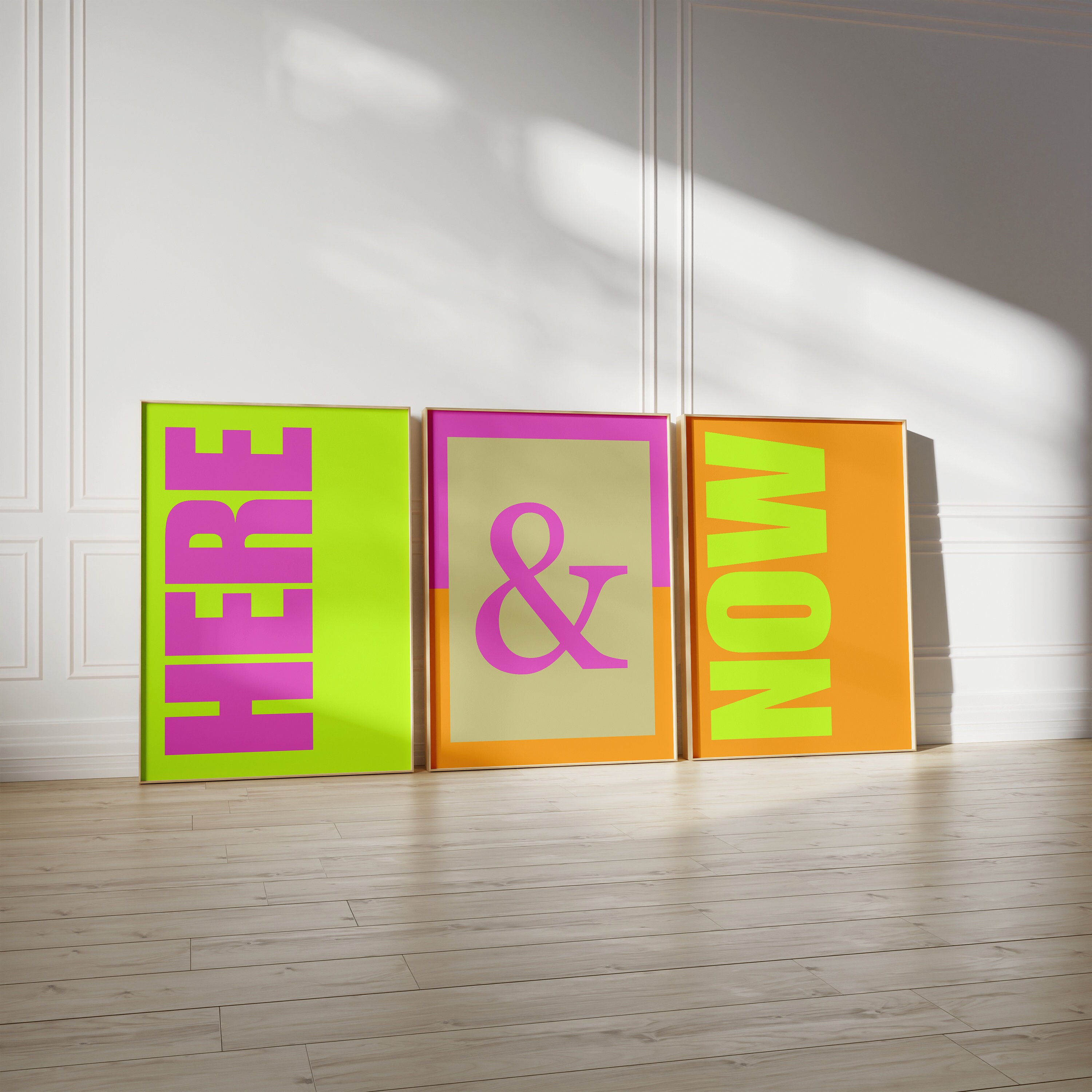 Neon Eclectic Gallery Wall Prints Set of 3 Maximalism Decor Dorm Decor ...