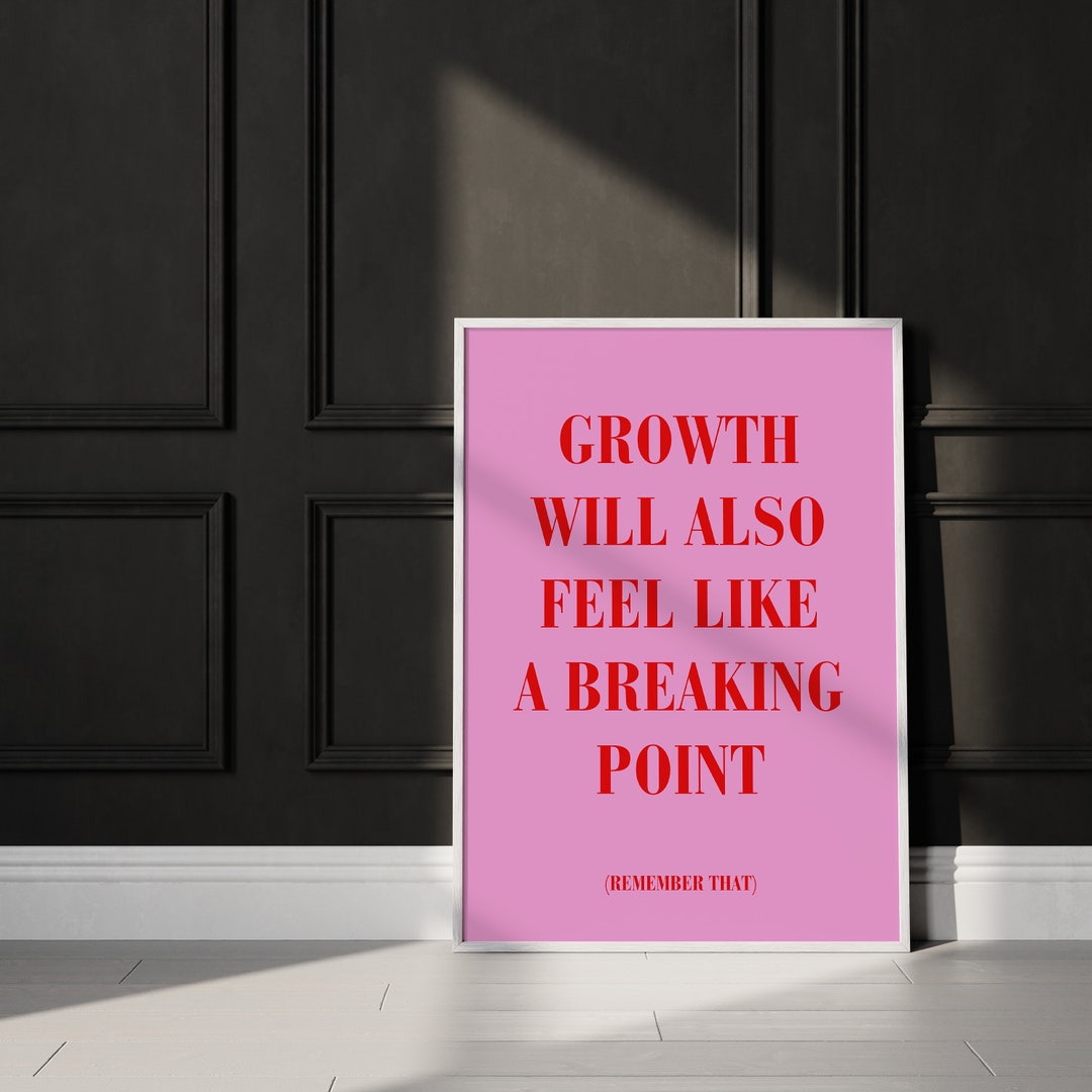 Pink Inspirational Poster, Girly Prints, Typography Art, Motivational ...