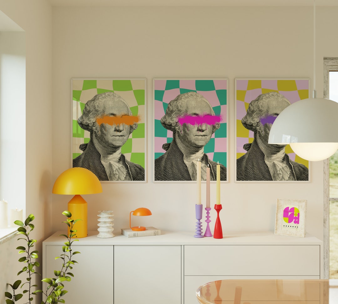 Altered Neon Portrait Art - Set of 3 - Eclectic Gallery Wall ...