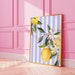 Blue Stripe Lemon Print - Set of 3 - Lemons of Amalfi - Maximalism ...
