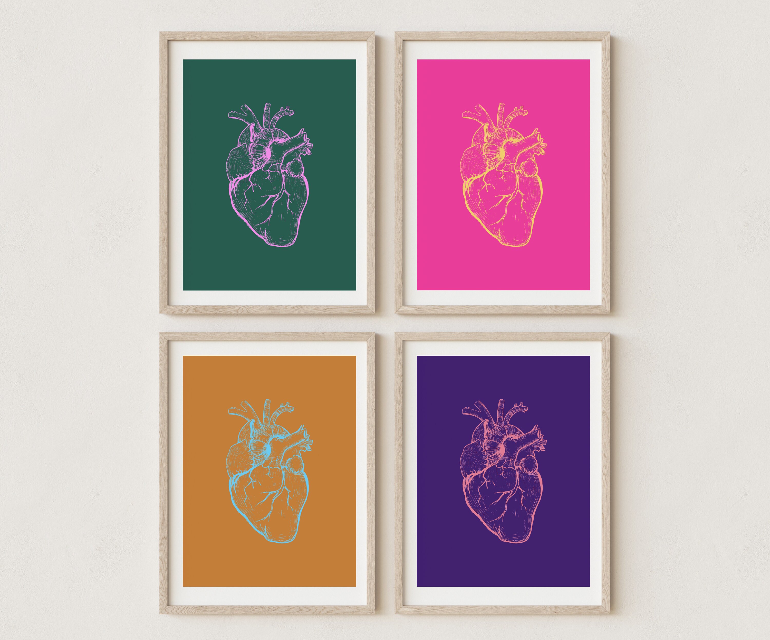 Human Anatomy Poster Anatomy Art Print Heart Collage Poster College ...