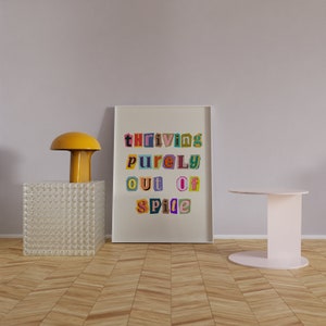 Thriving Purely Out of Spite Print, Funny Typography, Maximalism Decor ...