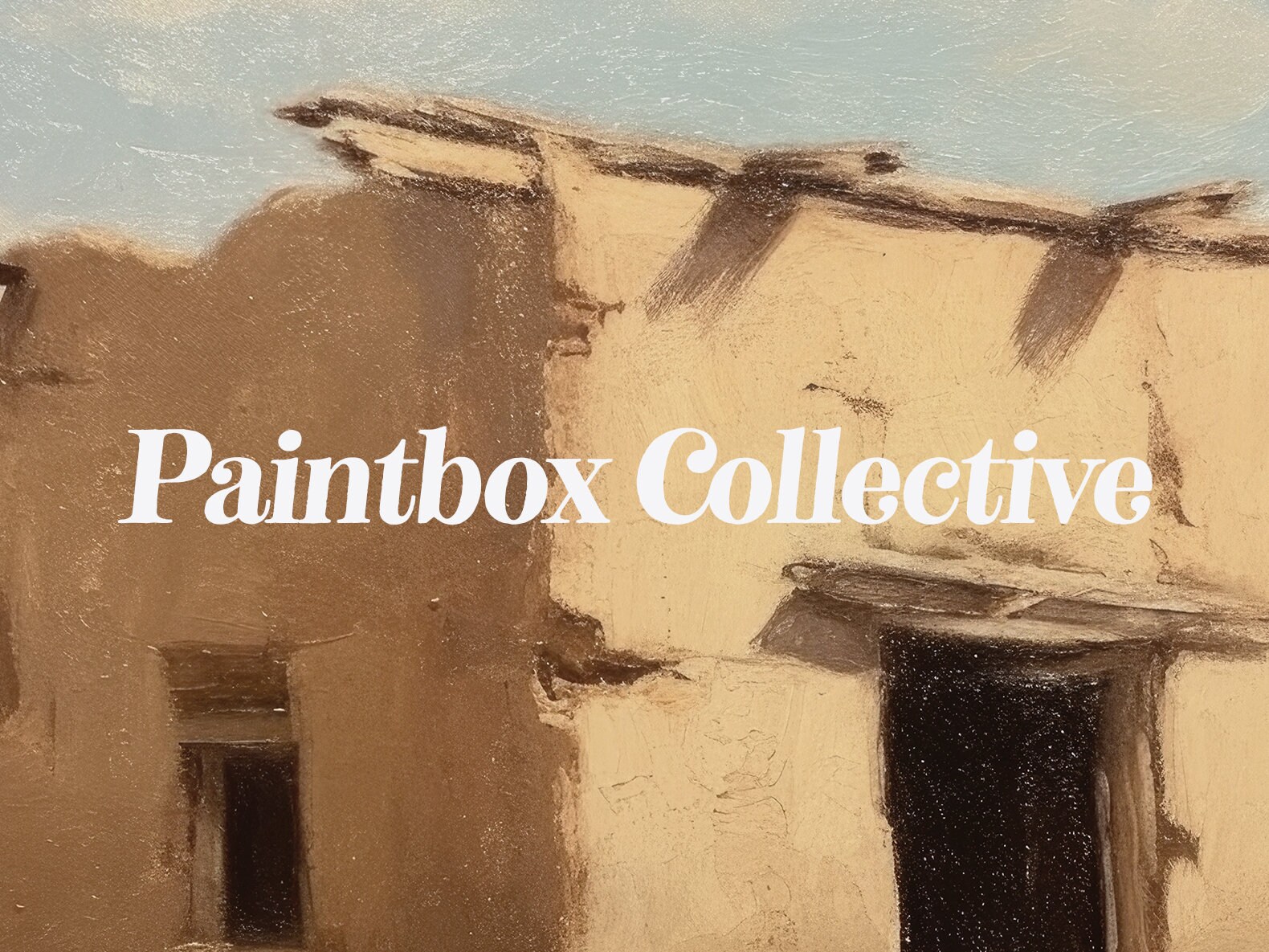 Vintage Adobe Architecture Print | Western Painting | Southwestern ...