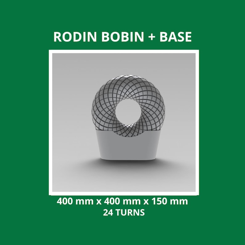 Big Rodin Coil 3D Printed Quadrant Donut Core 24 Turns for Marco Rodina ...