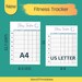 Workout Tracker Printable Daily Exercise Log Fitness Journal Workout ...