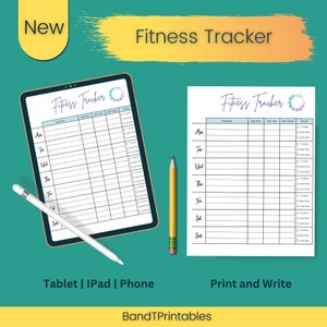Workout Tracker Printable | Daily Exercise Log | Fitness Journal ...