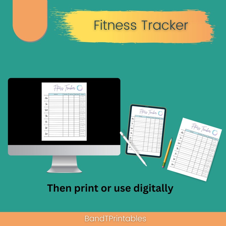 Workout Tracker Printable | Daily Exercise Log | Fitness Journal ...