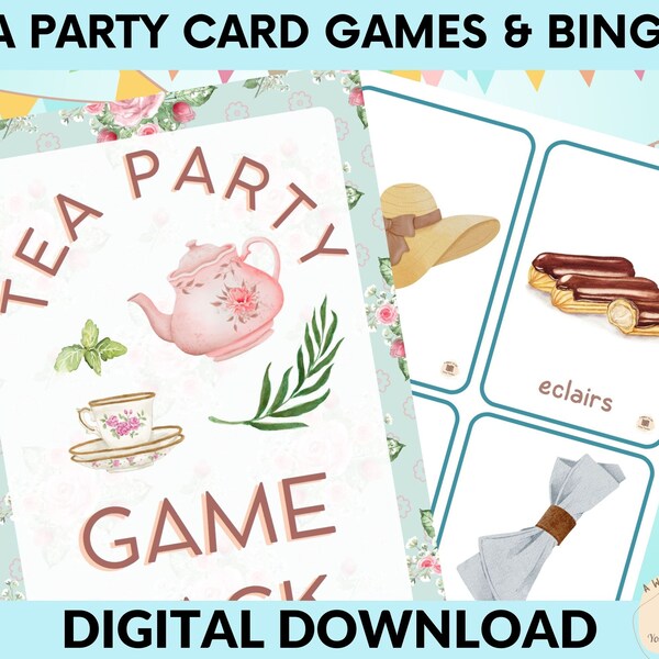 Tea Party Bingo Printable - Etsy