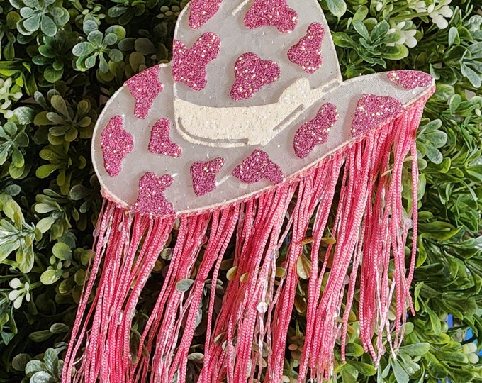 Cow Girl Hat, Fringe, Country Hat, Country Freshies, Cow Print ...