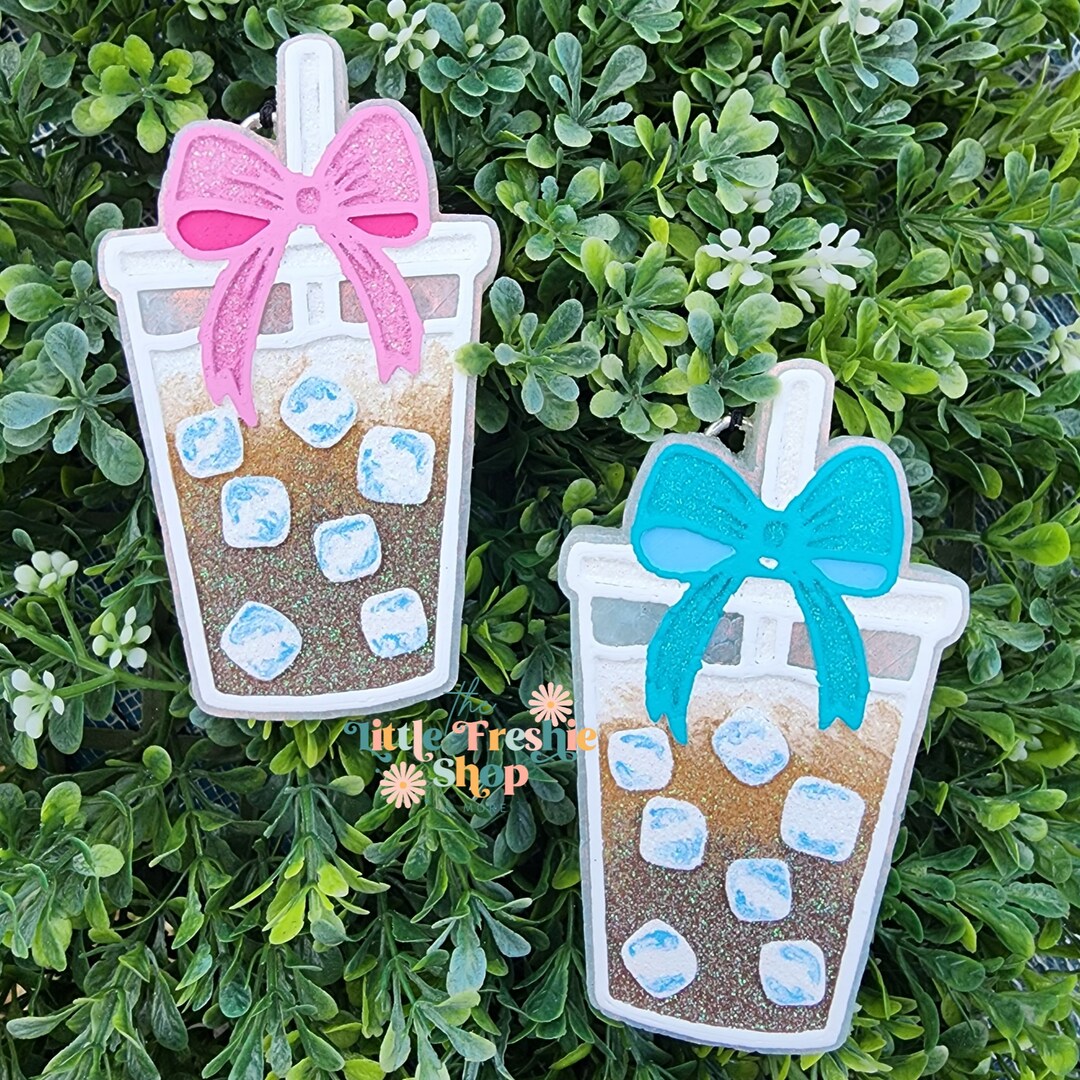 Coquette Bow Iced Coffee Freshy, Bow Freshie, Cute Bow, Coffee Lovers ...